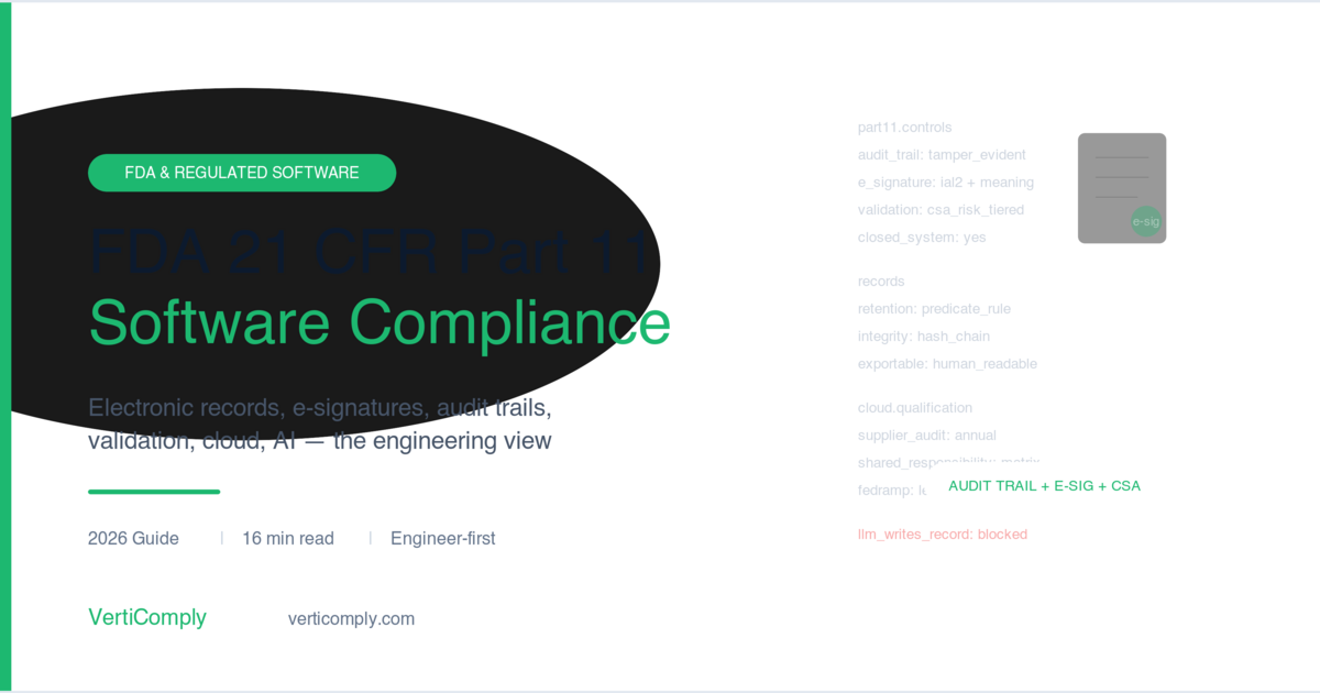 Building 21 CFR Part 11-Compliant Software: Engineer's Playbook (2026)